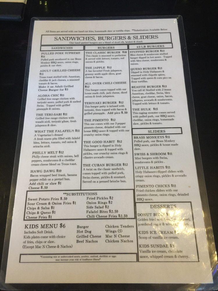 Menu at The Flat pub & bar, Greenville