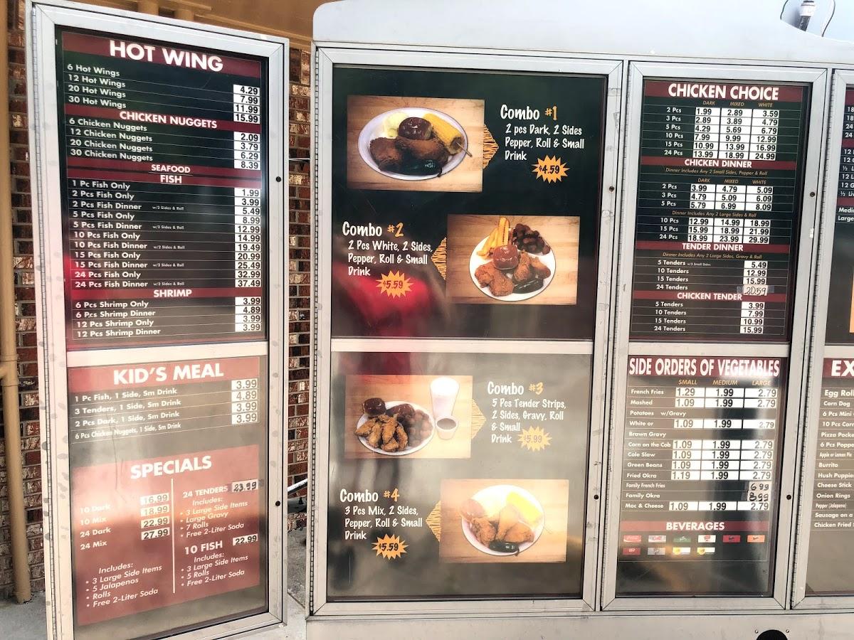 Menu at Lisa's Chicken restaurant, Cedar Hill, 303 W Cooper St