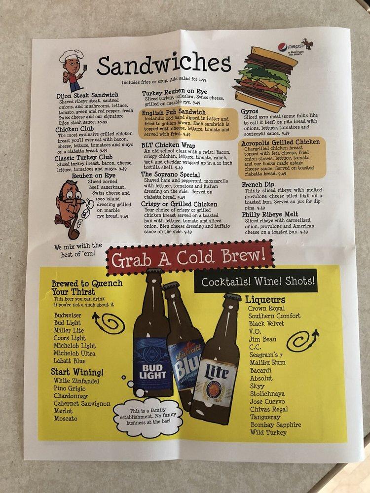 Menu at Nick's Hometown Grill pub & bar, Durand, 102 N Saginaw St