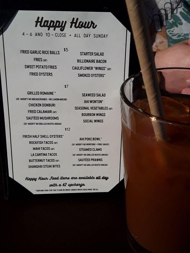 Menu at The Social Bar & Grill, Tacoma