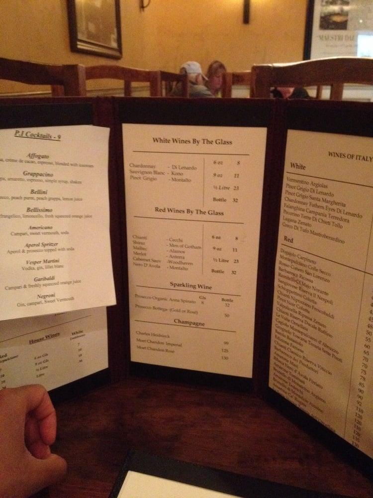 Menu at Poor Italian Ristorante pub & bar, Vancouver