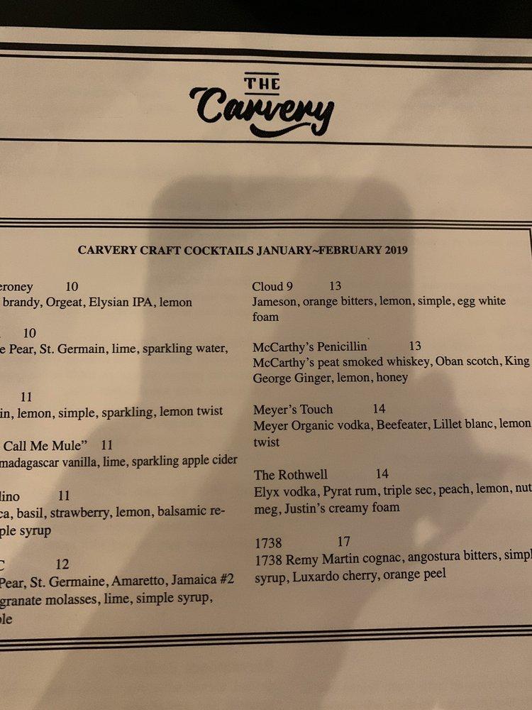 Menu at The Carvery Restaurant, Long Beach