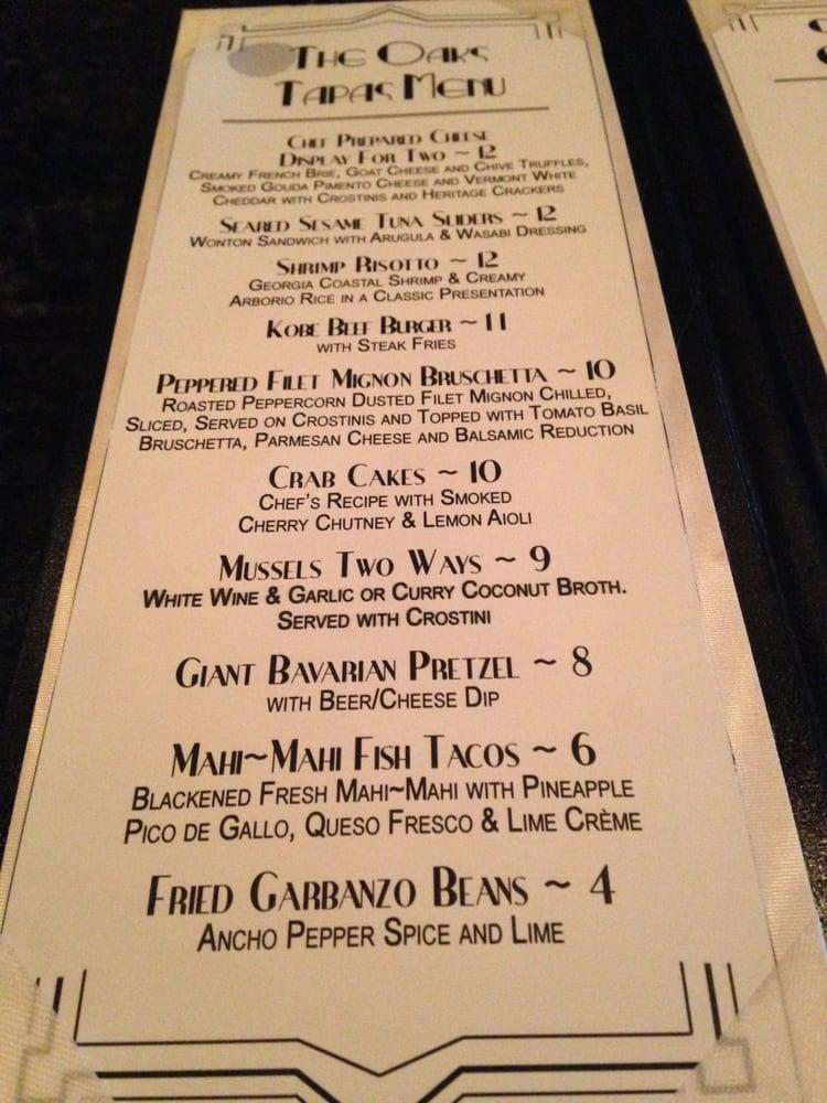 Menu at The Oaks Lakeside Kitchen desserts, Young Harris