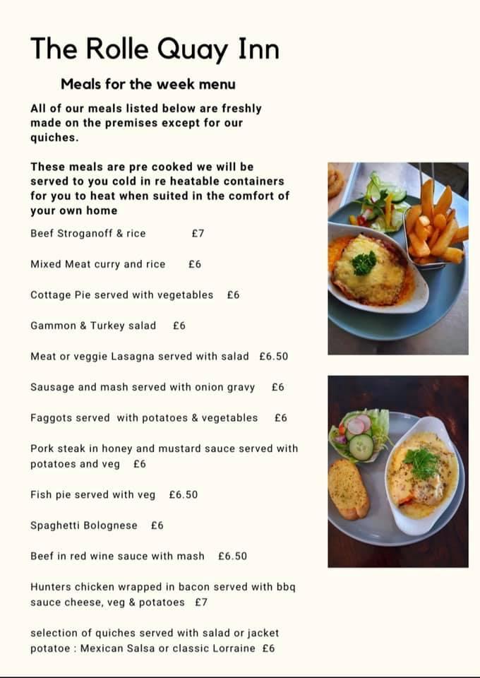 Menu at The Rolle Quay Inn pub & bar, Barnstaple