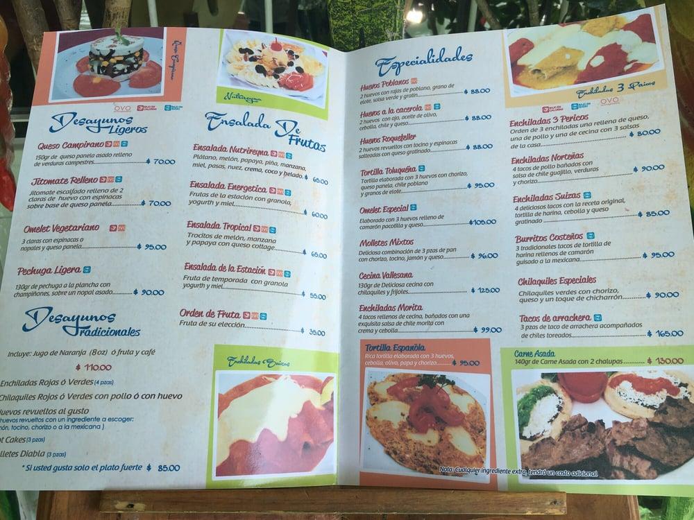 Carta de Restaurante Los Pericos, Valle de Bravo, Fray Gregorio Jiménez ...