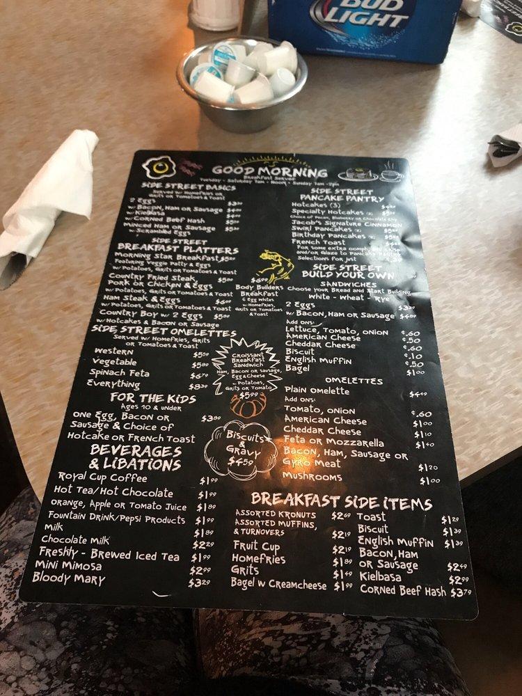 Carta de Rossi's Side Street Cafe, Port Orange, 910 Village Trail