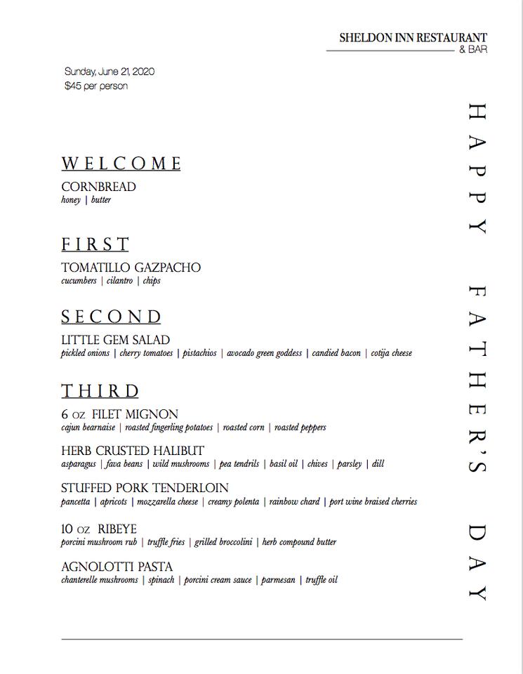 Menu at Sheldon Inn pub & bar, Elk Grove