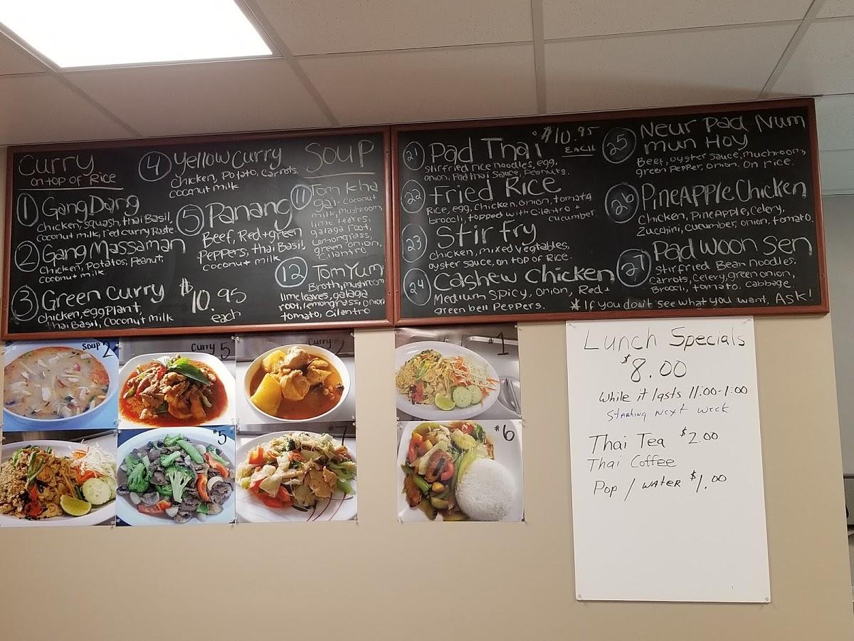 Menu at Thai To Go restaurant, Colville