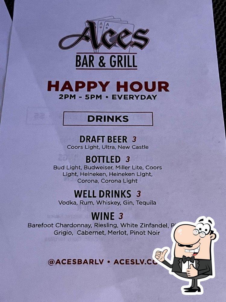 Aces Bar & Grill (East), 35 S Gibson Rd in Henderson - Restaurant menu ...