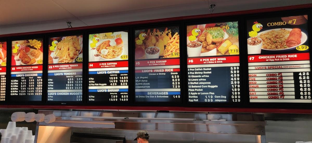 Menu at Luci’s Chicken N Rice restaurant, Irving