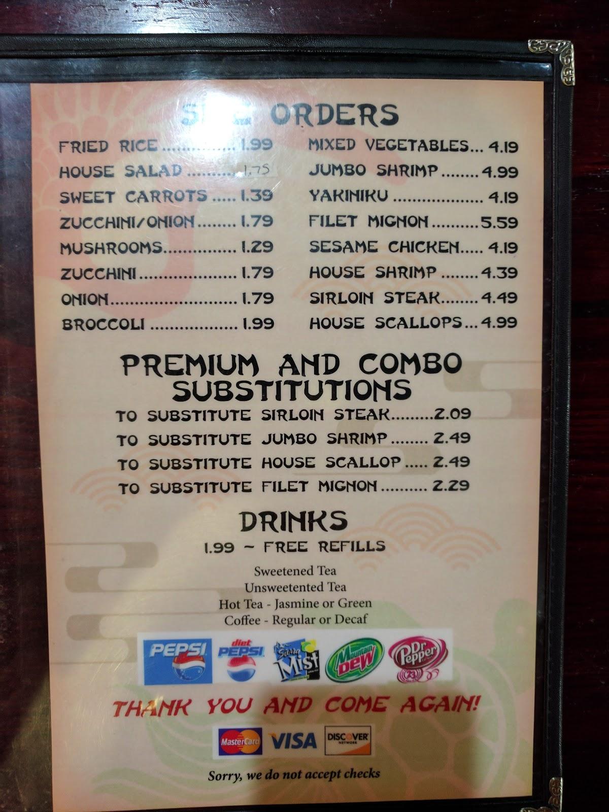 Menu at Moto Japanese Restaurant Stone Drive, Kingsport, E Stone Dr
