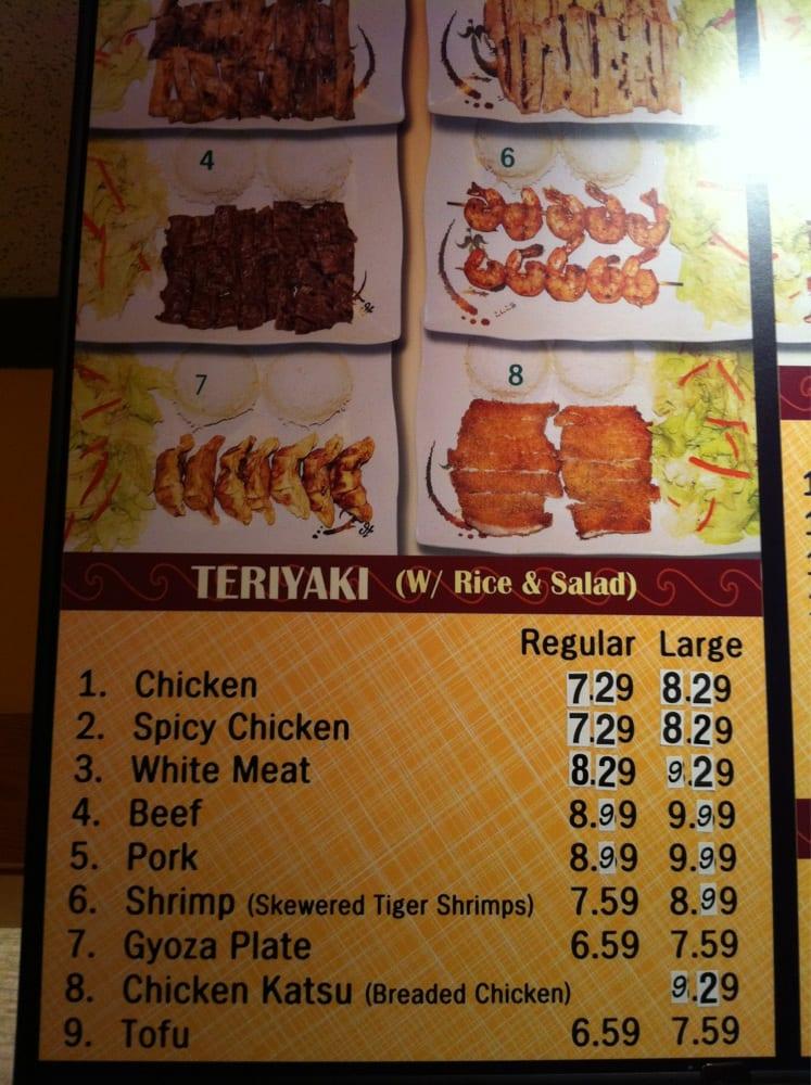 Menu at Teriyaki Time restaurant, Anacortes