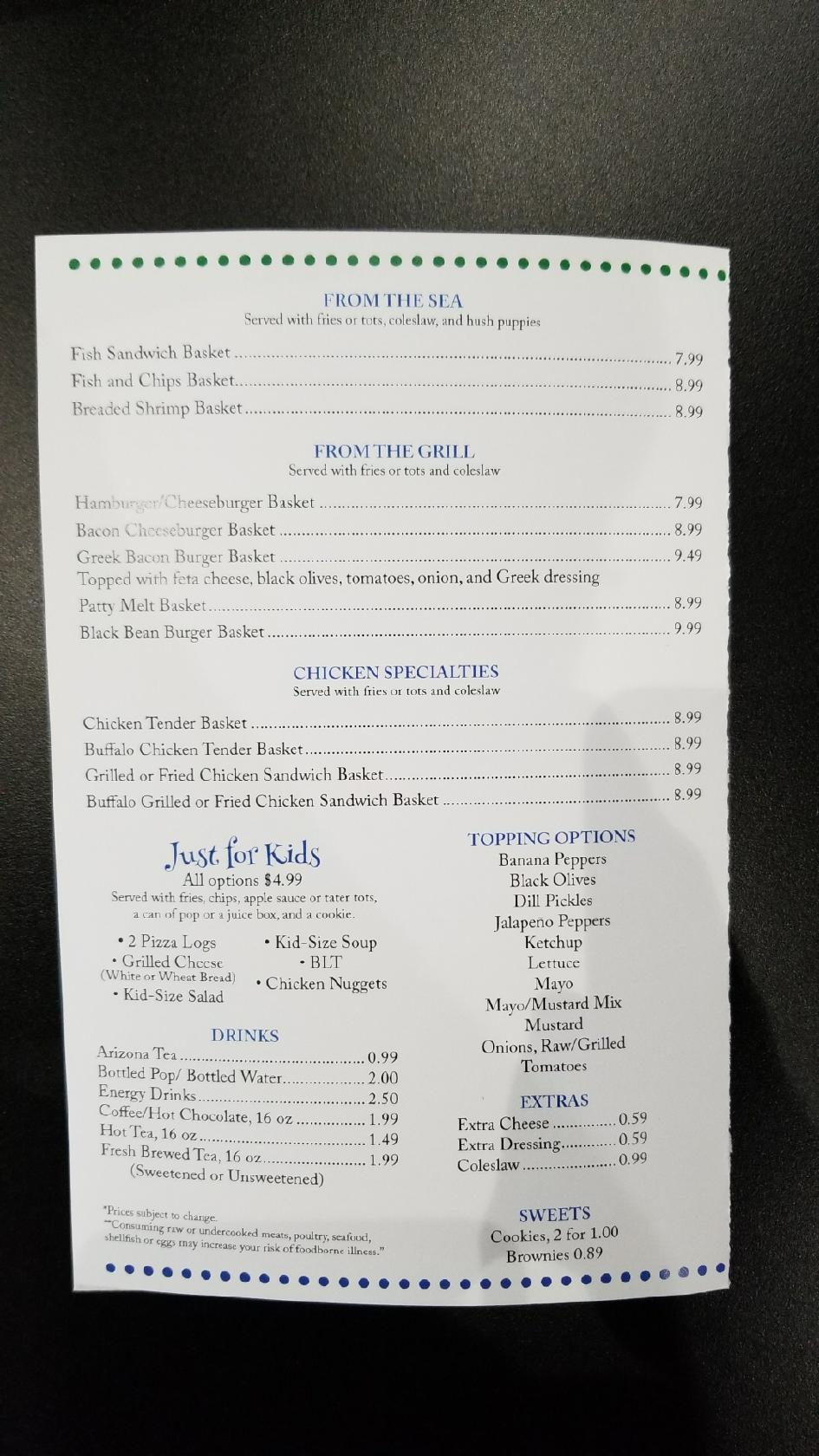Menu at The Gateway Cafe & Grill, Tonawanda