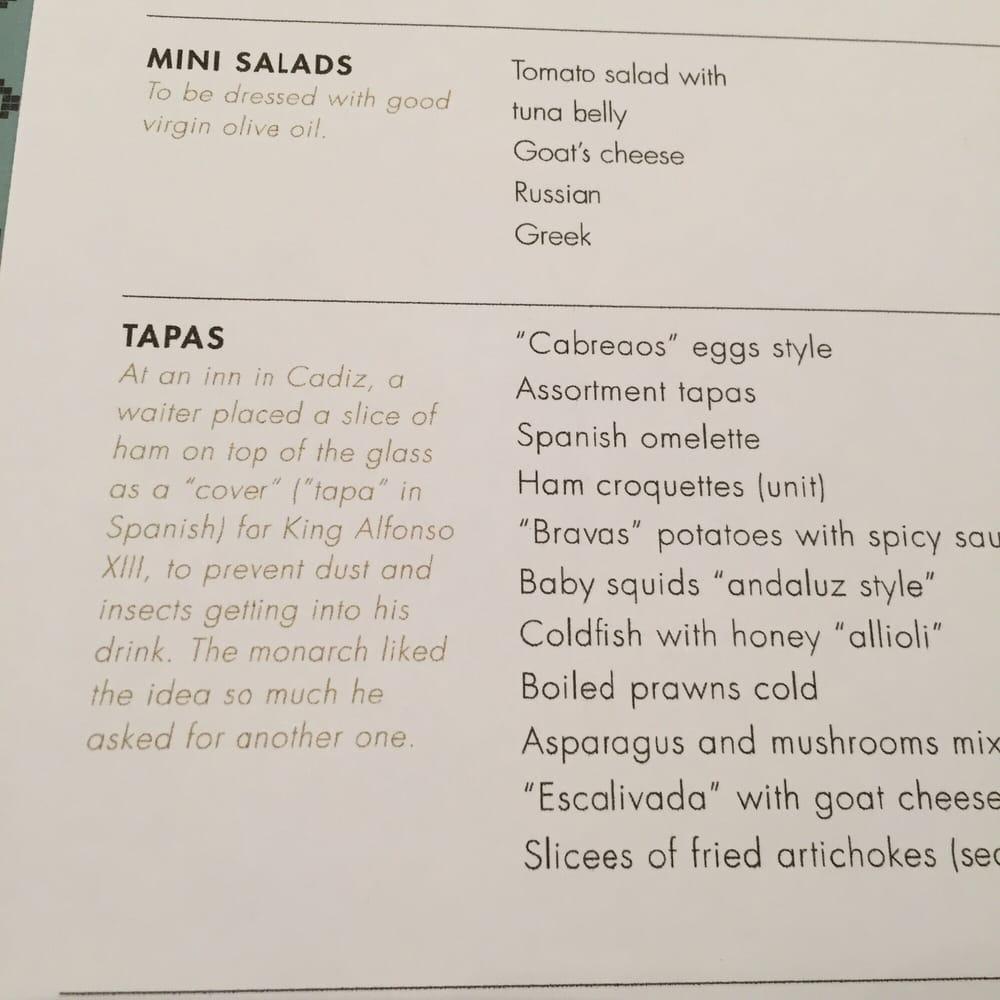 Menu at Vinitus pub & bar, Barcelona, C/ del Consell de Cent