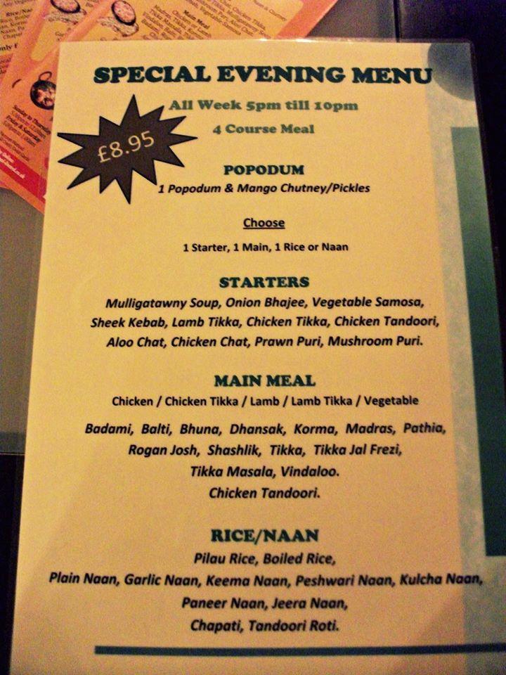 Menu at Taste Of Bengal restaurant, Wallasey, 59 Seaview Rd