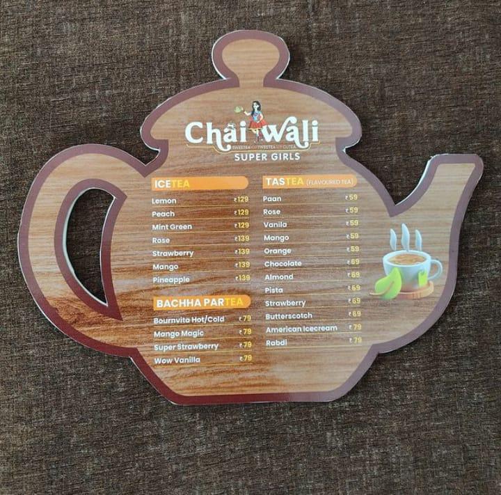Menu at CHAIWALI- Urban tea cafe ( Best tea in Ahmedabad), Ahmedabad