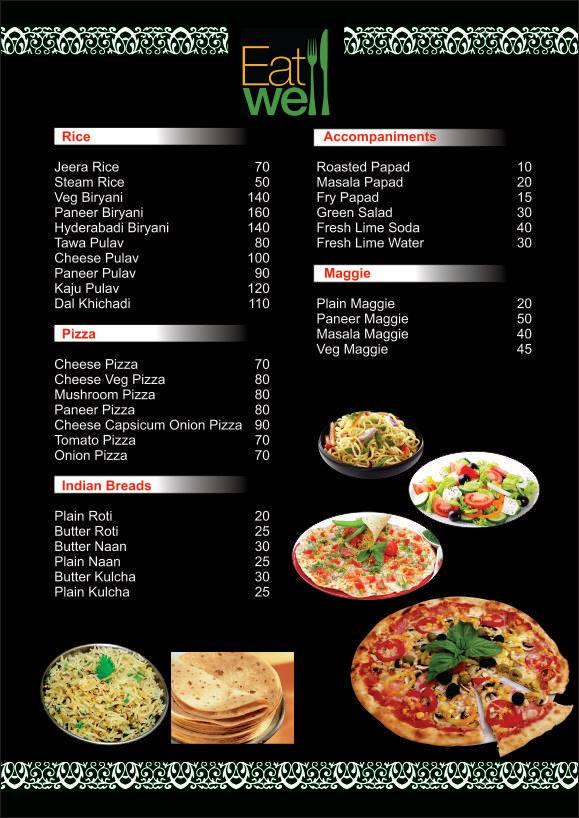 Menu at Eatwell Family Restaurant, India