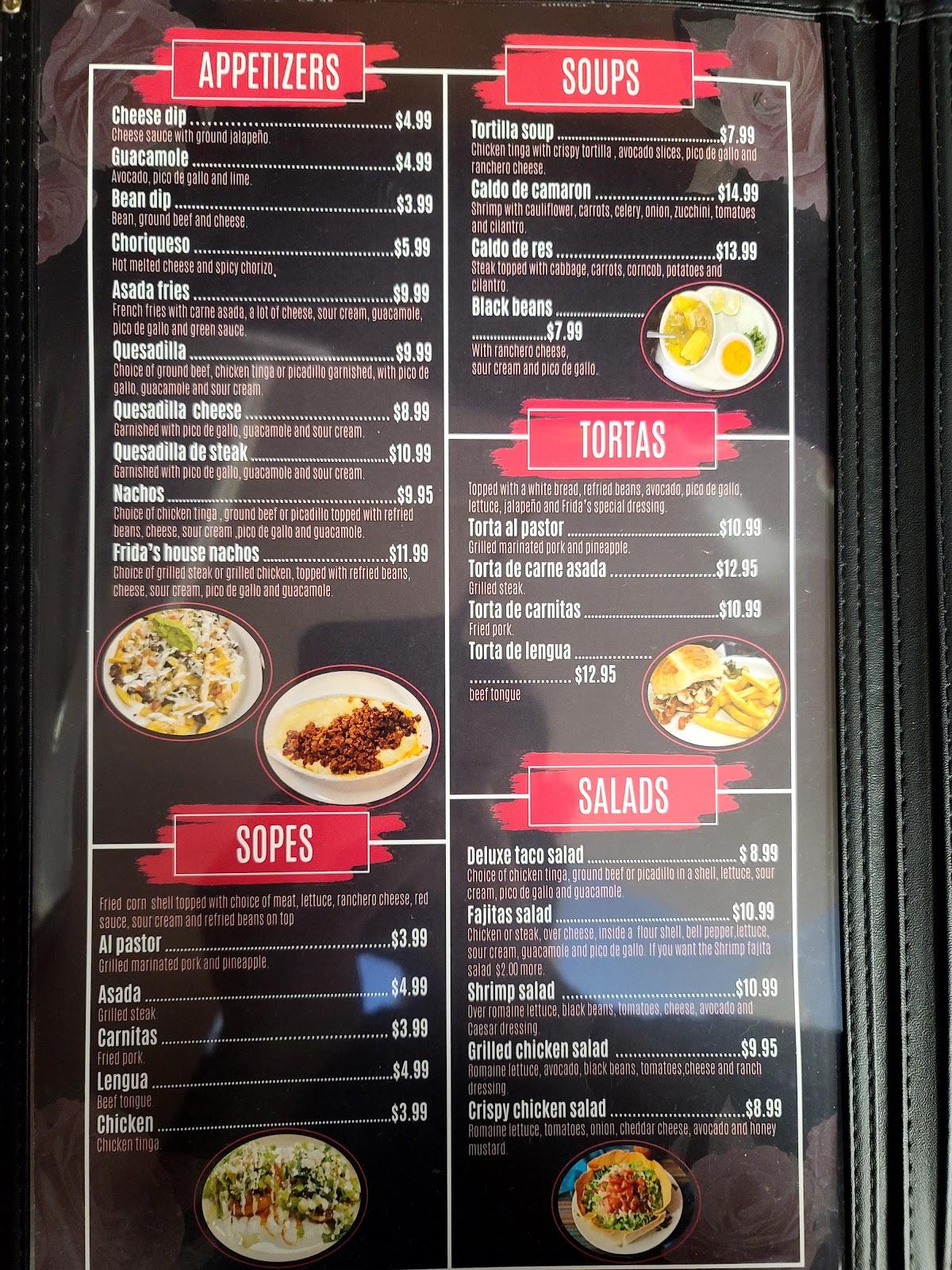 Carta del restaurante Frida's House Mexican Food 33, Gillette