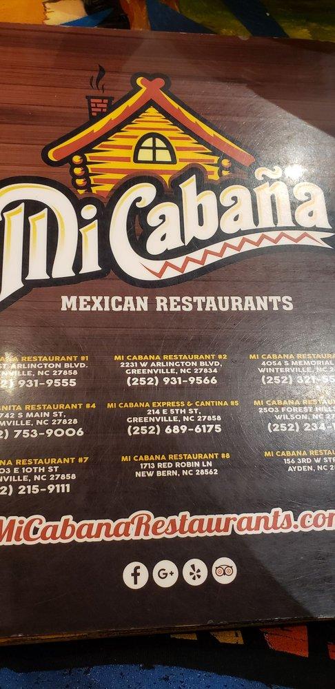 Menu at Mi Cabana Mexican Restaurant 9, New Bern