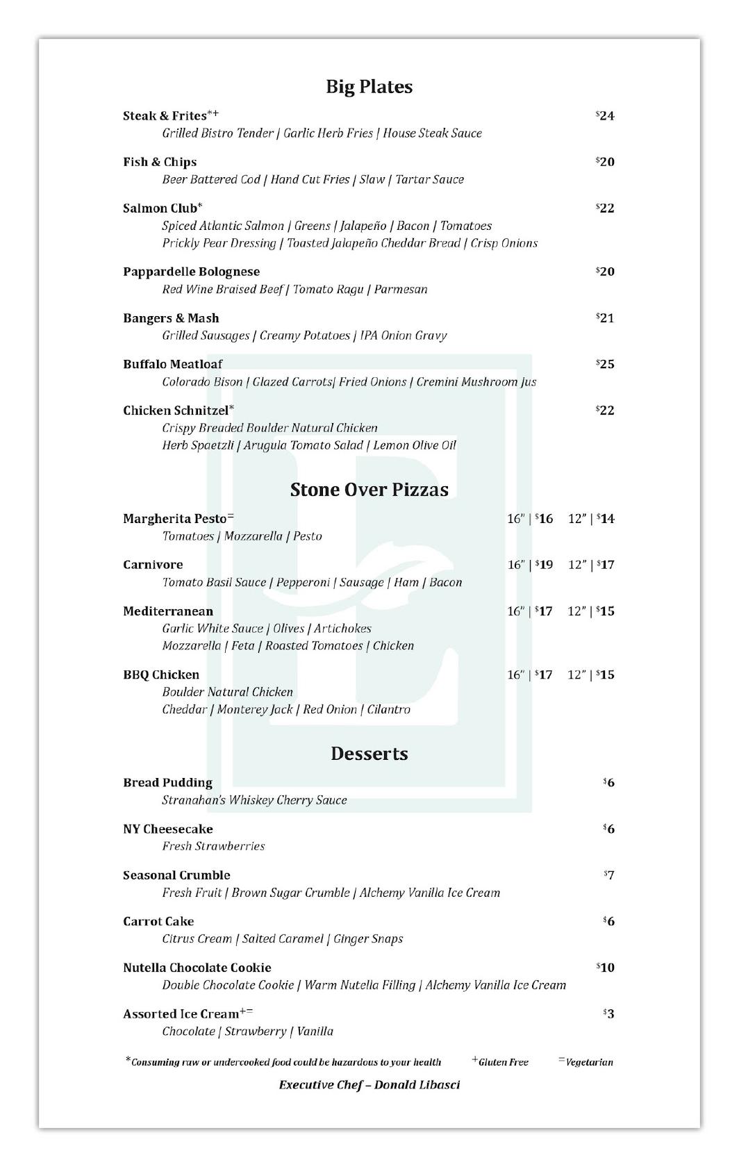 Menu at New West Bar & Grill, Centennial