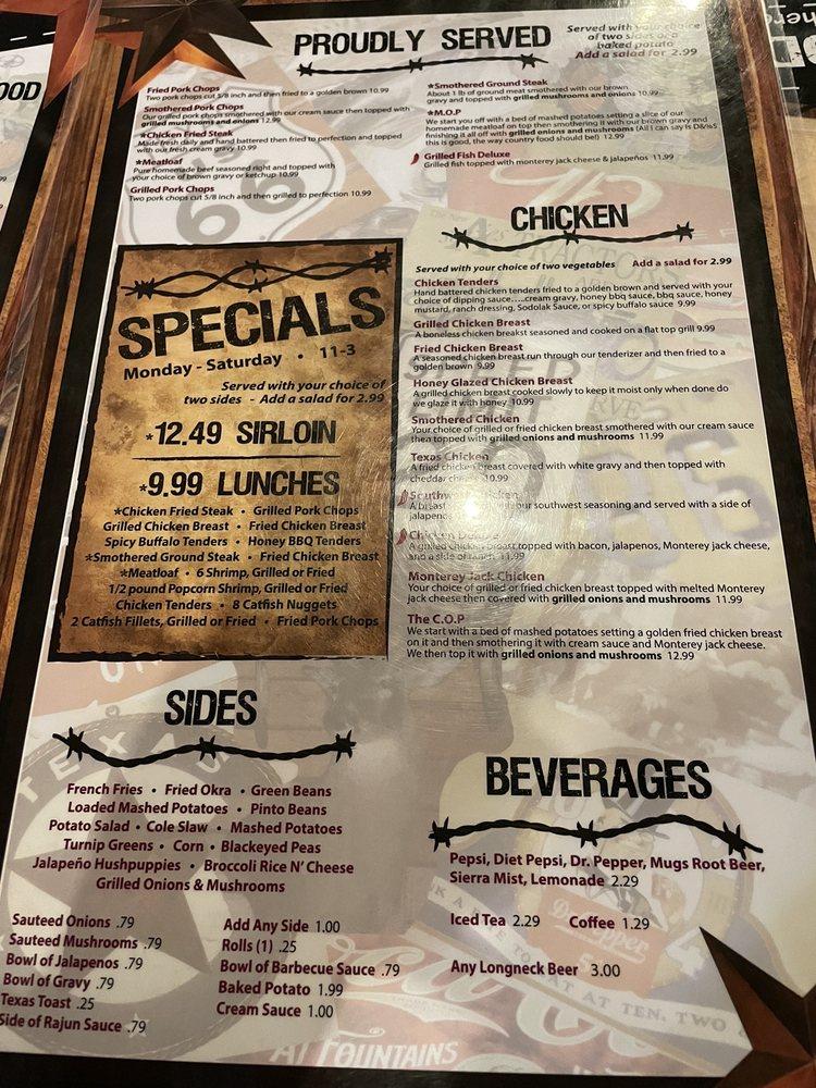 Menu at Sodolaks Beefmasters Restaurant, Bryan