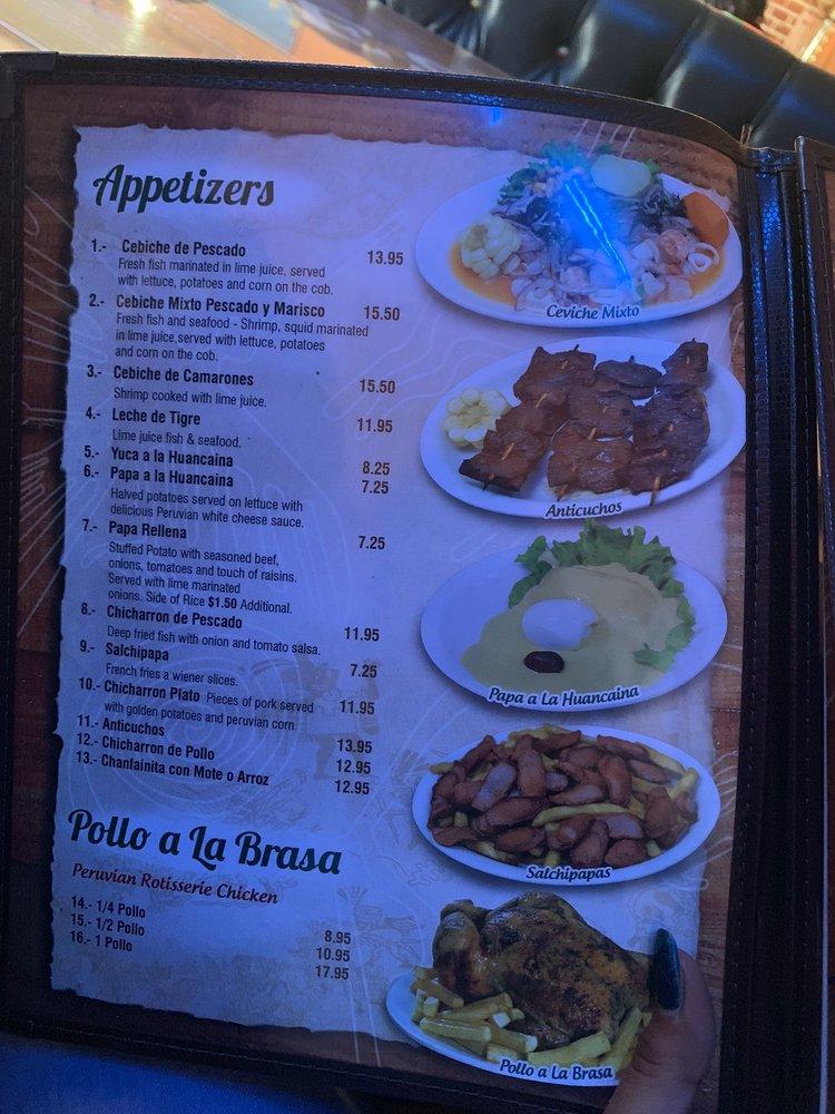 Menu at Aires Del Peru - Peruvian Cuisine & Seafood pizzeria, Garden Grove