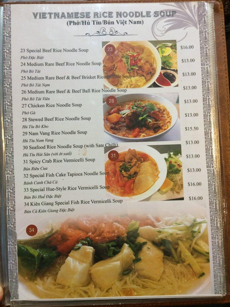 Menu at Hello Vietnam Restaurant, Christchurch