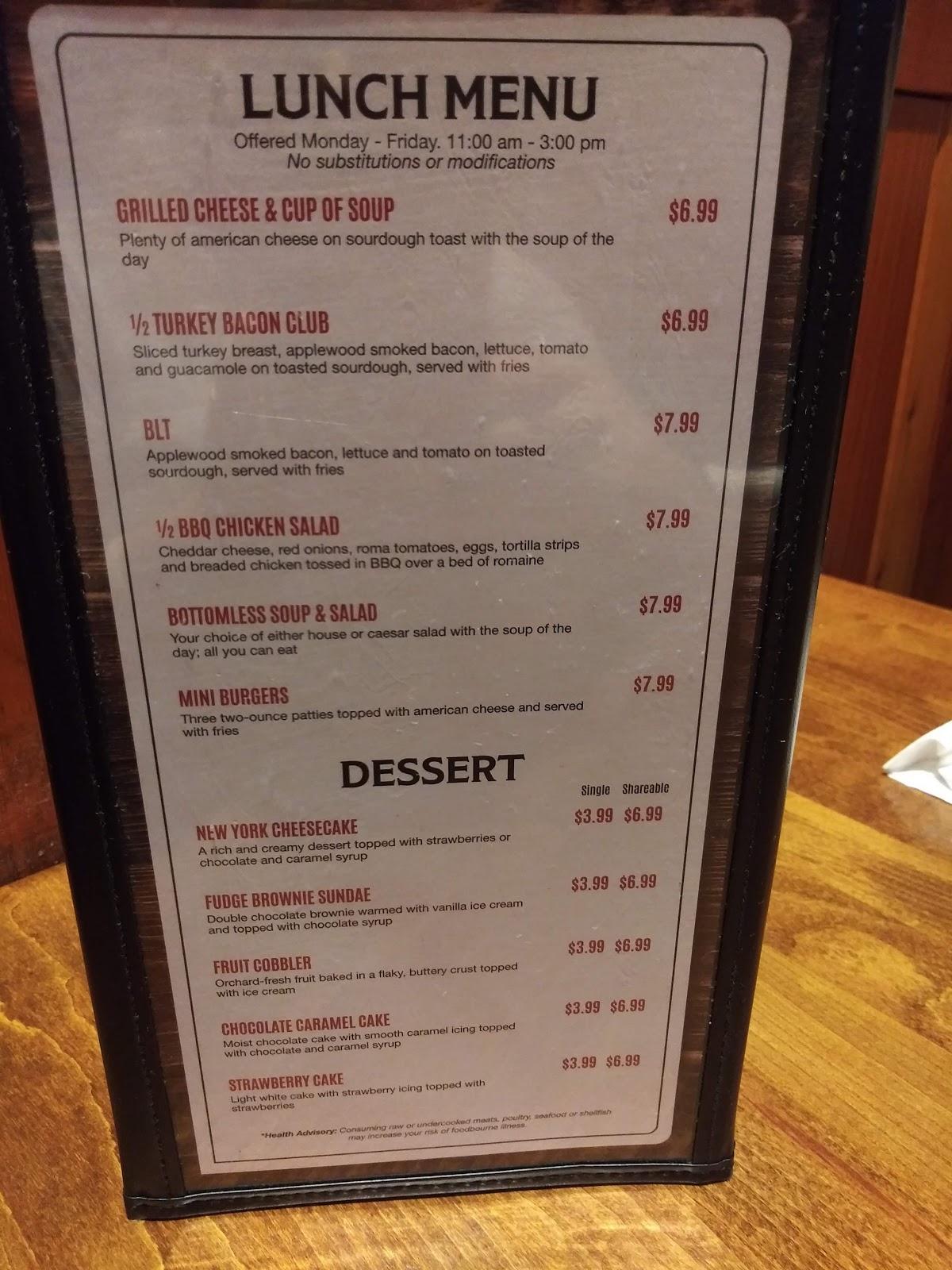 Menu at No. 9 Grill pub & bar, Cambridge City