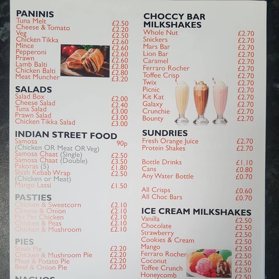 Menu at The Grand Potato restaurant, Mexborough