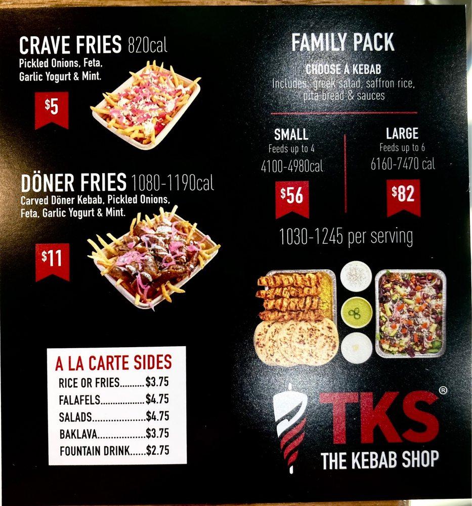 Menu at The Kebab Shop restaurant, Walnut Creek