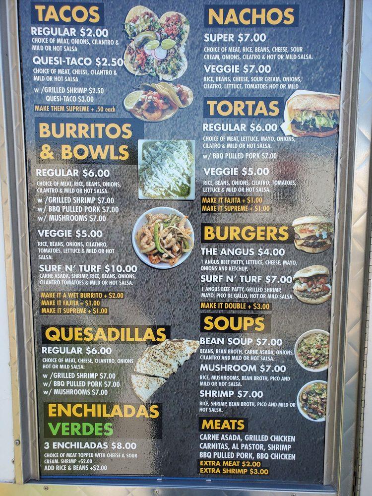 Menu at La Bamba Mexican Food restaurant, Lodi, 326 E Kettleman Ln