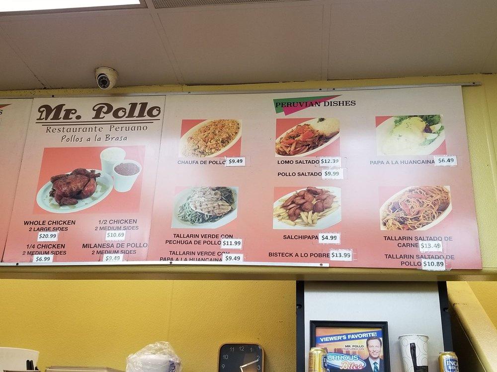 Menu at Mr Pollo restaurant, West Covina
