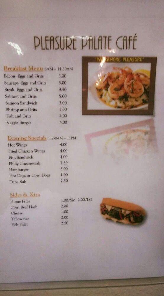Menu at Pleasure Palate Restaurant Orl, Orlando