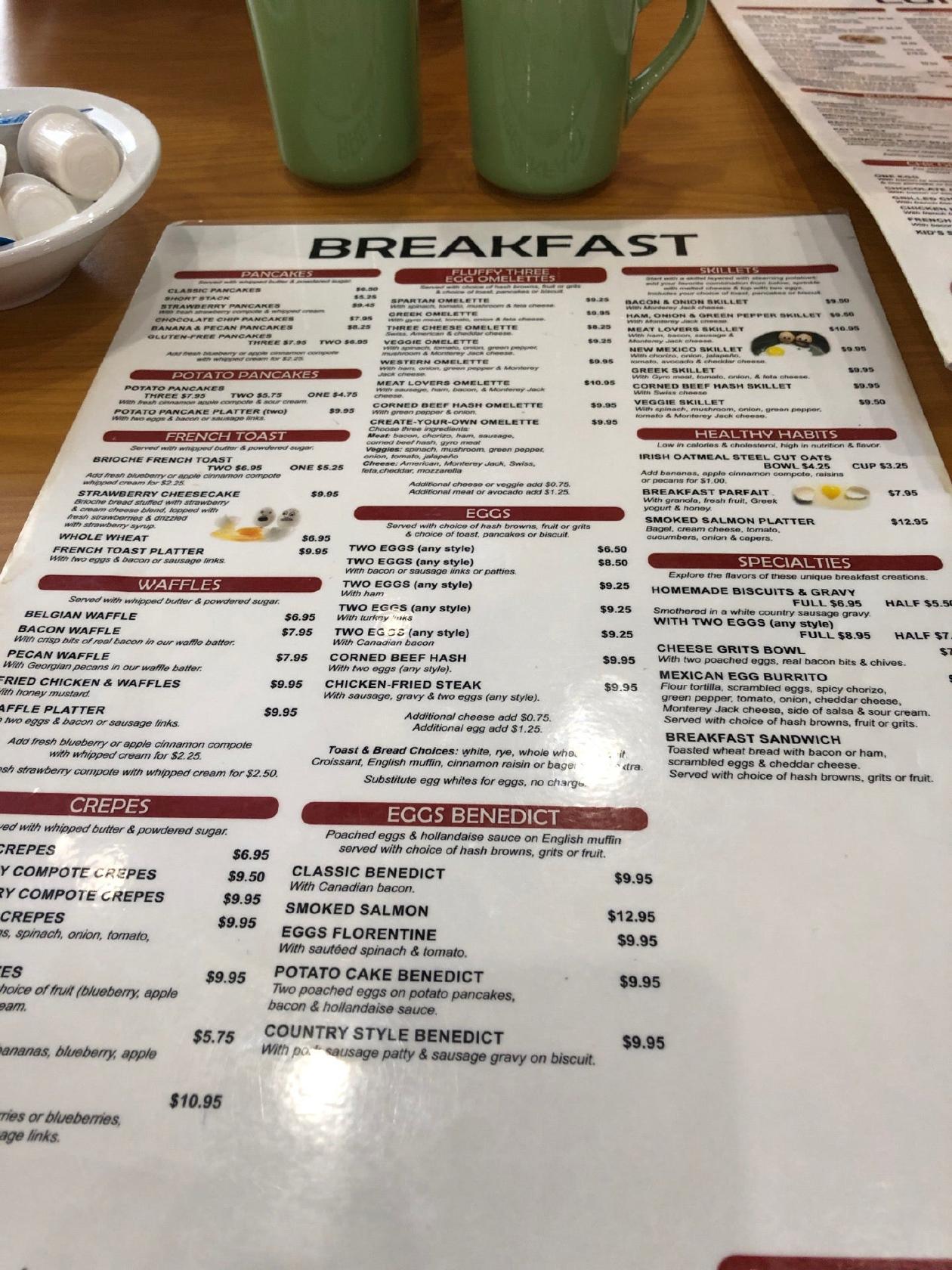 Menu at Eggcetera Breakfast & Lunch restaurant, Fort Myers