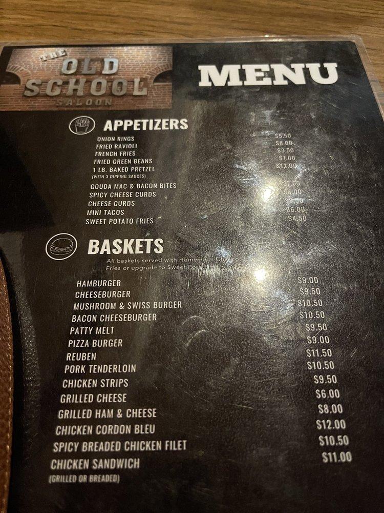Carta del pub y bar The Old School Saloon, Scales Mound