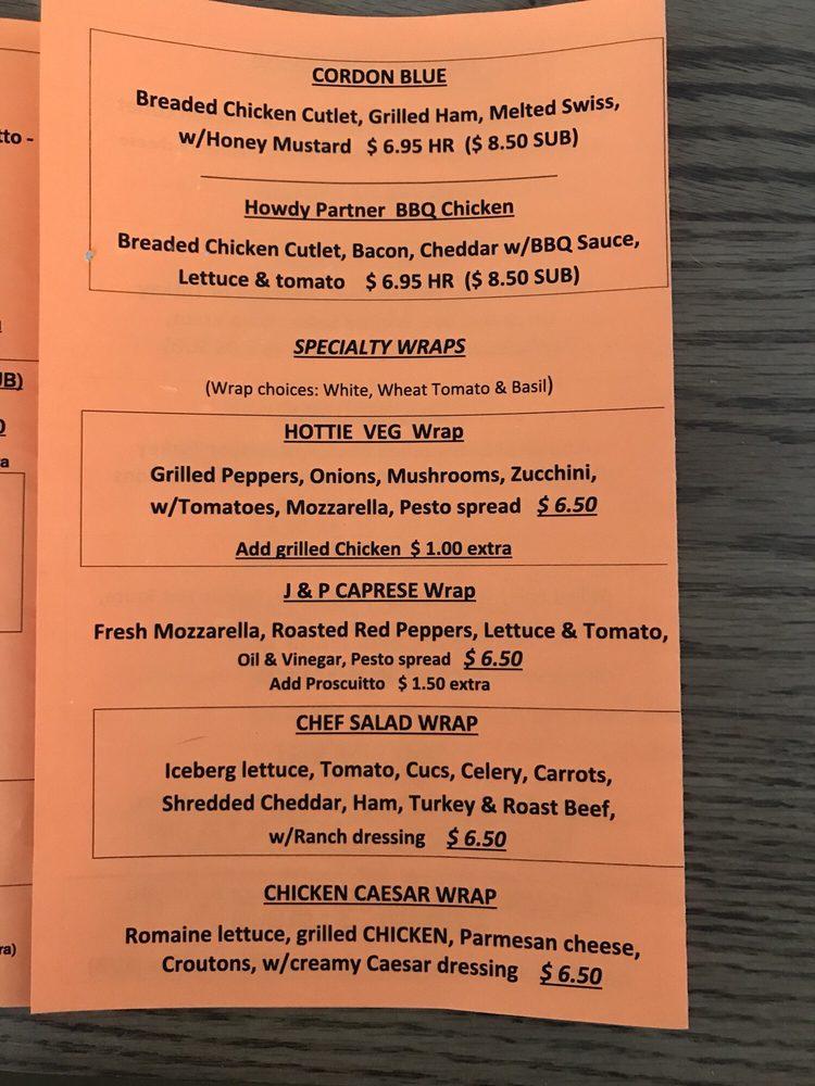 Menu at Springbrook Deli, Orange