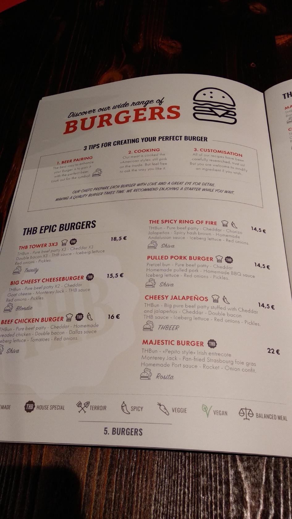 Menu at The Huggy's Bar Charleroi, Charleroi