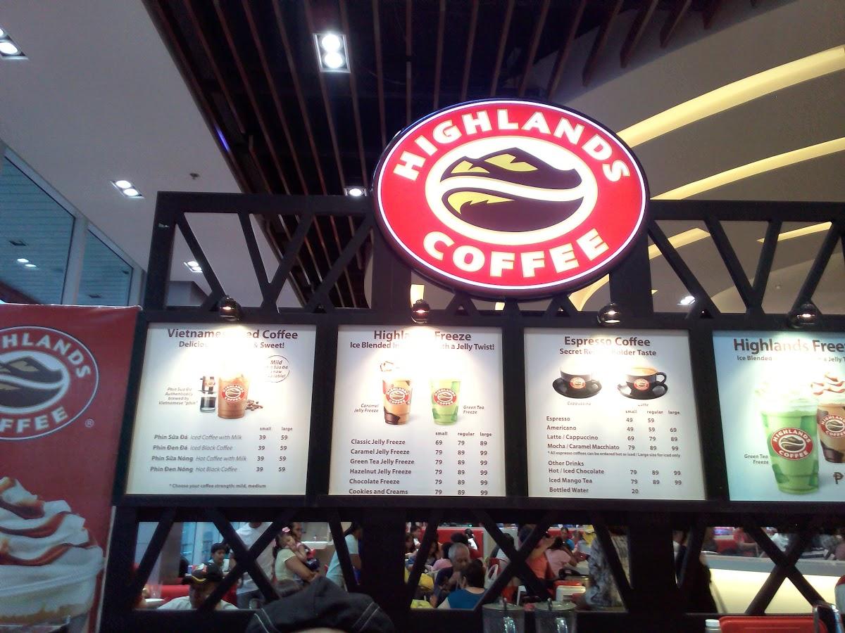 Menu at Highlands Coffee cafe, Bacolod, 69-2 Araneta Ave