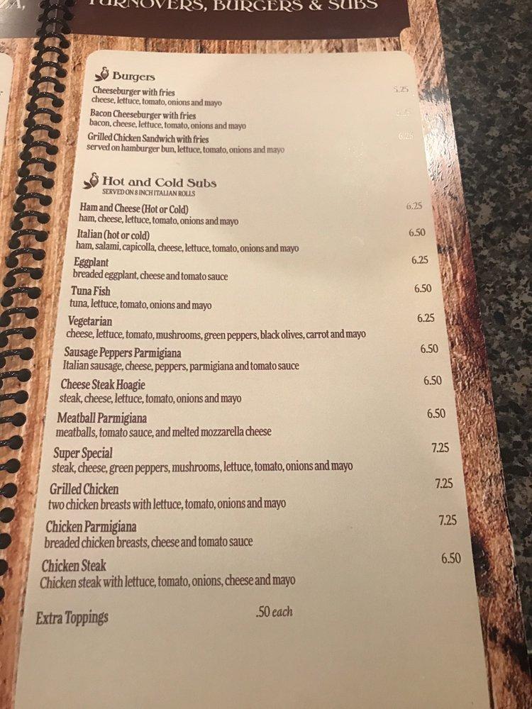 Menu at Luigi's Italian Restaurant, Culpeper