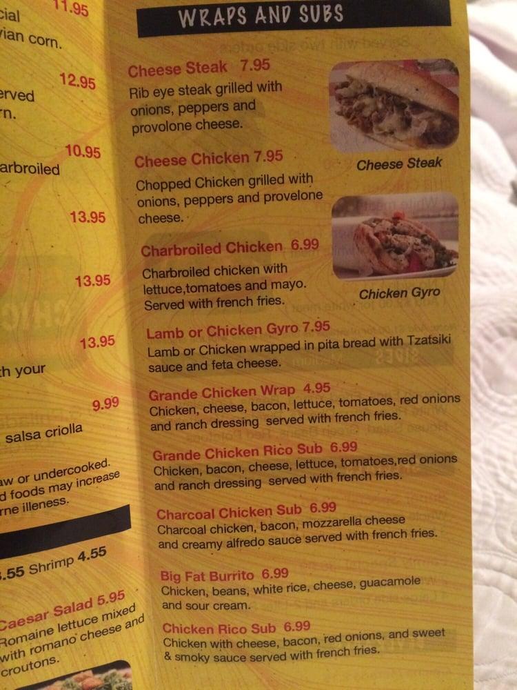 Menu at Super Chicken Rico restaurant, Aberdeen