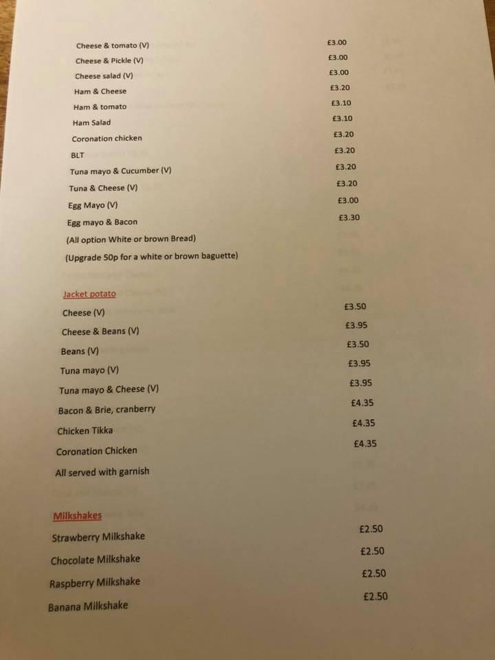 Menu at Brunch Lunch and Munch cafe, Exmouth, 18 Parade