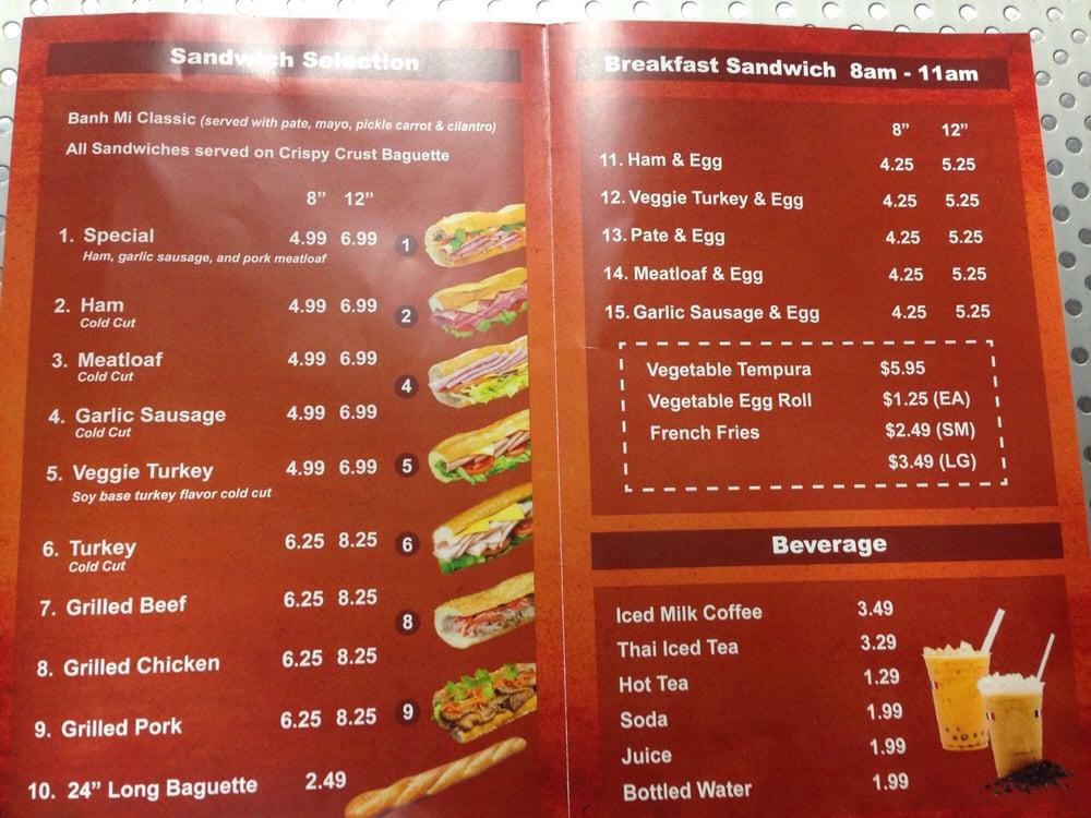 Menu at East West Cafe, Los Angeles