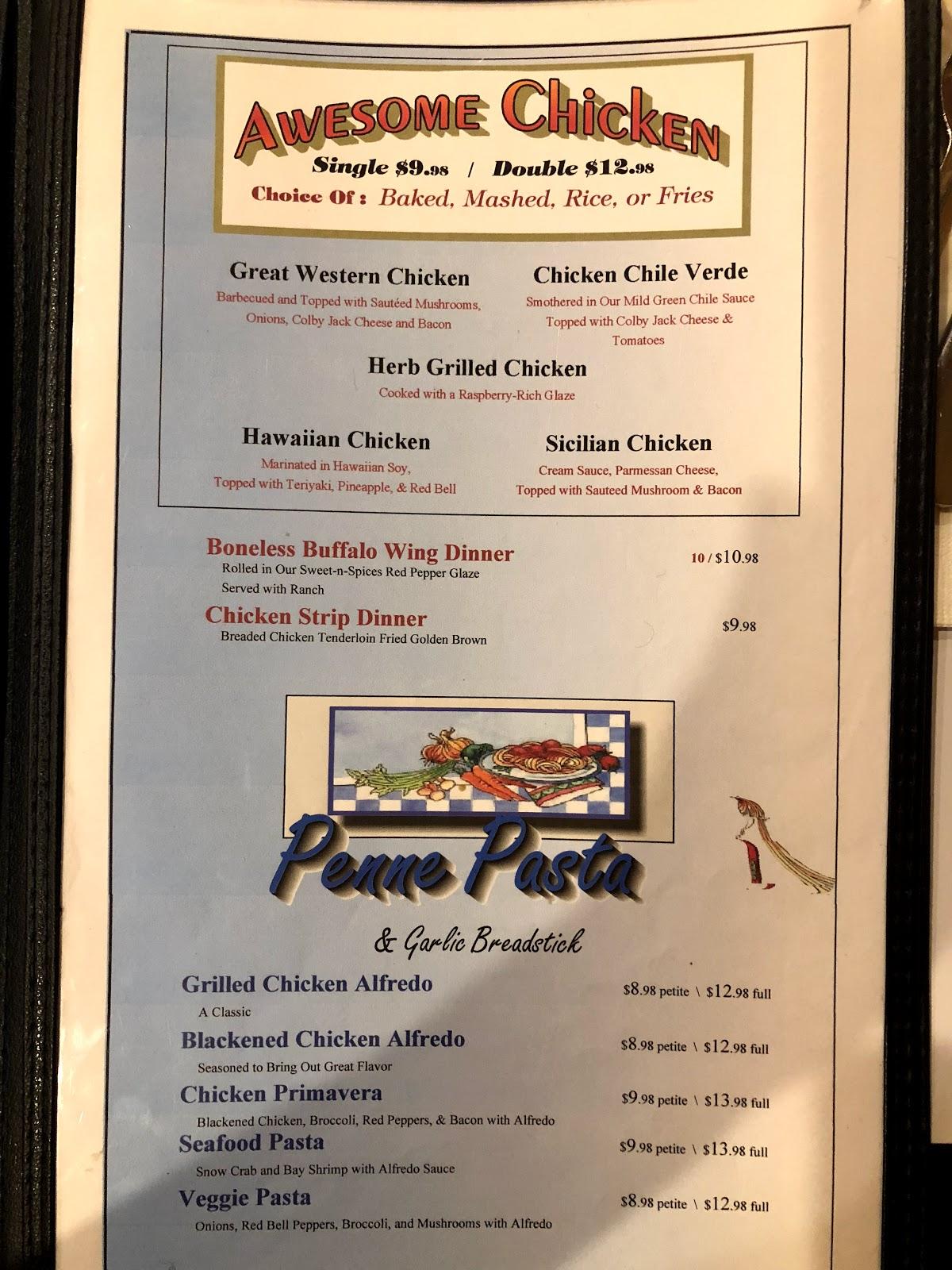 Menu at Bear Trapper Restaurant, Garden City, 216 S Bear Lake Blvd