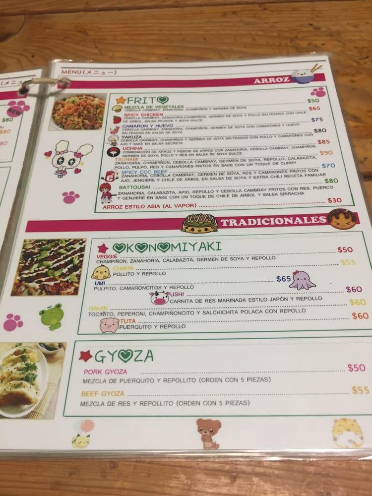 Menu at Lijiang restaurant, Monterrey, Av. Del Estado #244 Col. Tecnológico
