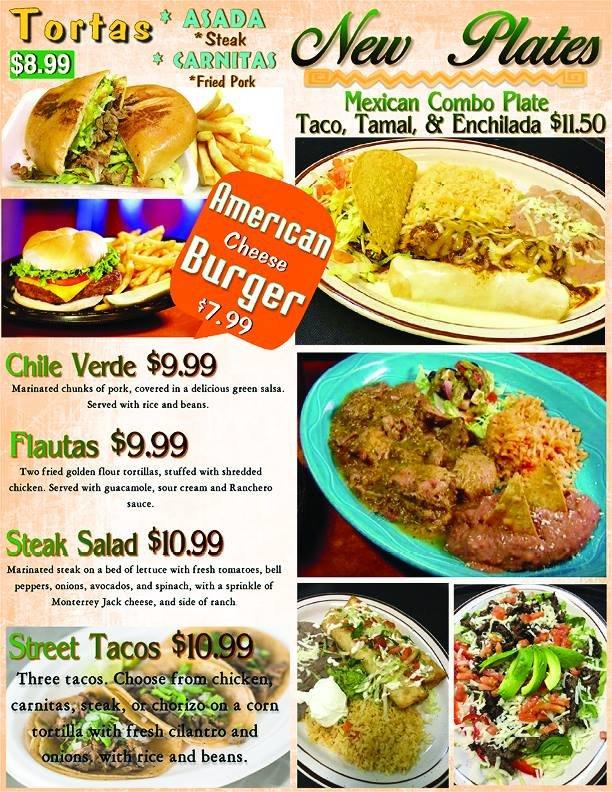 Menu at Los Tres Hermanos Mexican Restaurant, Collinsville