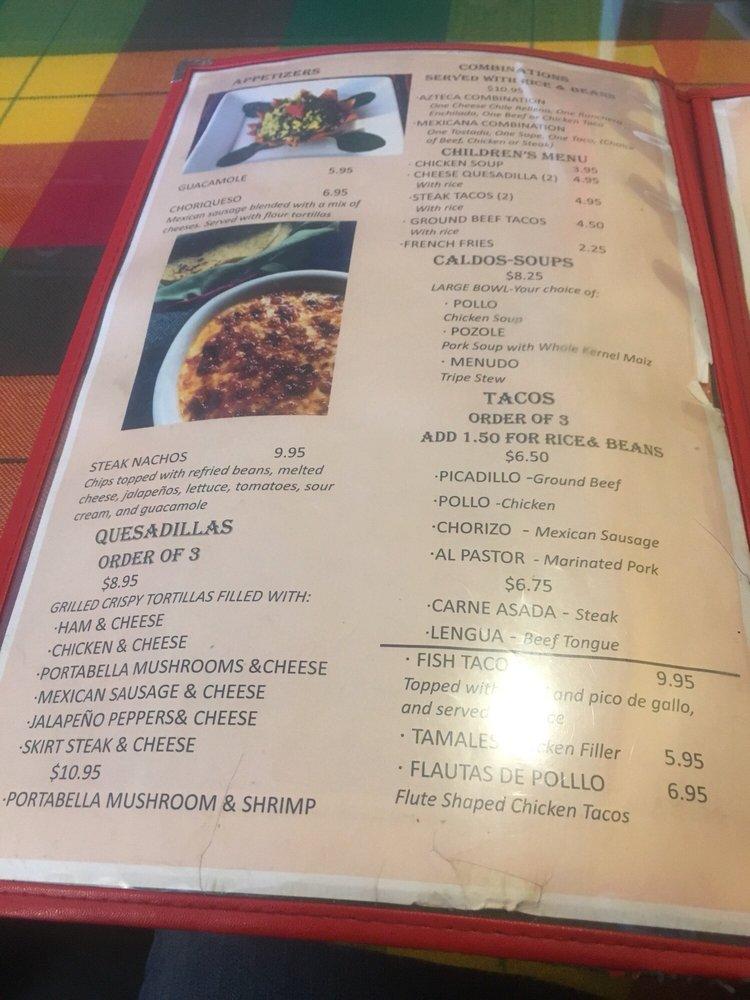 Menu at Las Torres restaurant, Des Plaines, Lee St
