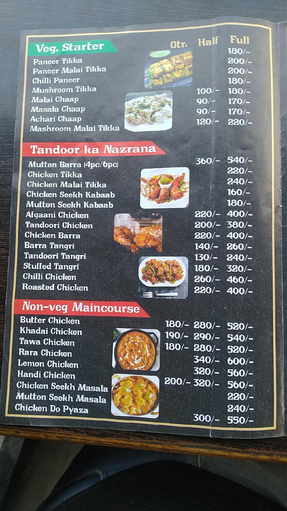 Menu at Indian kitchen, Sonipat