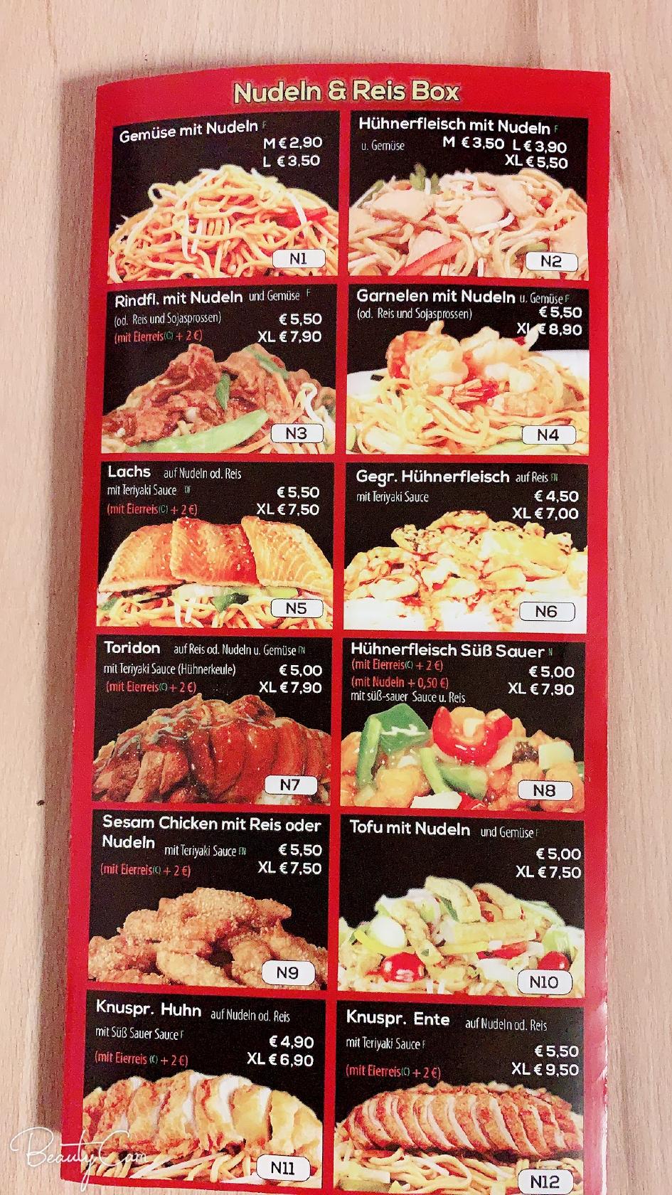Menu at UNO KITCHEN restaurant, Vienna