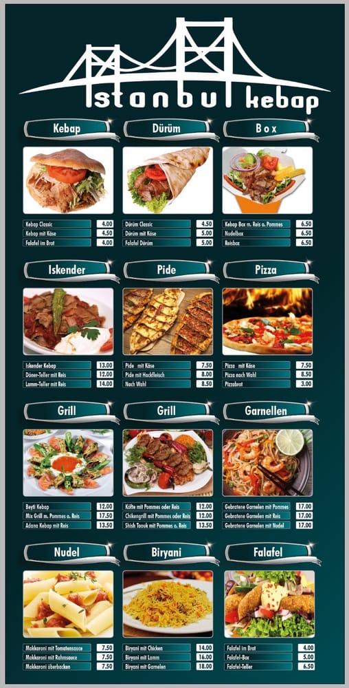 Menu at Istanbul Restaurant, Zell am See