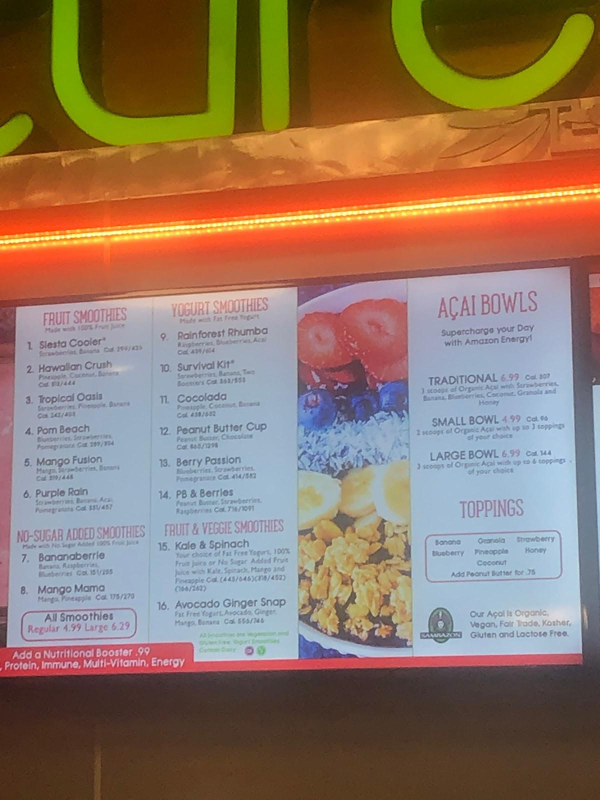 Menu at Nature's Table cafe, Gainesville